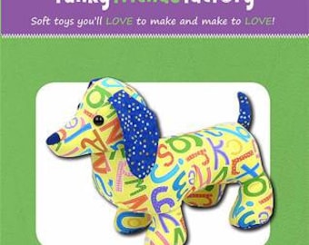 DIGGER & DIXIE DACHSHUND Dog Funky Friends Factory Sewing Pattern ...