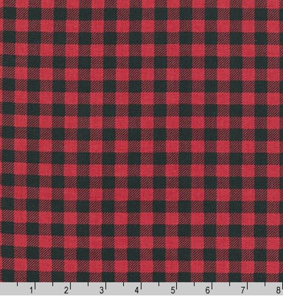 Red Plaid From Robert Kaufman's Burly Beaver Collection by | Etsy
