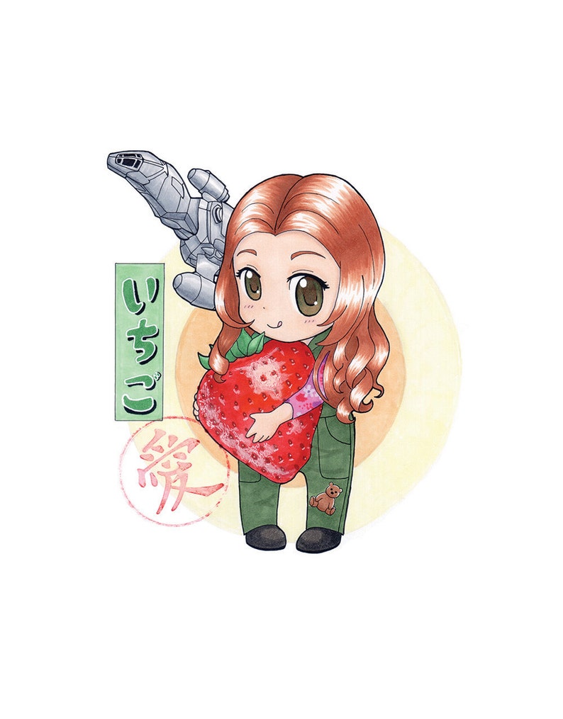 Kaylee Firefly Serenity Strawberry Love Chibi Art Print | Etsy