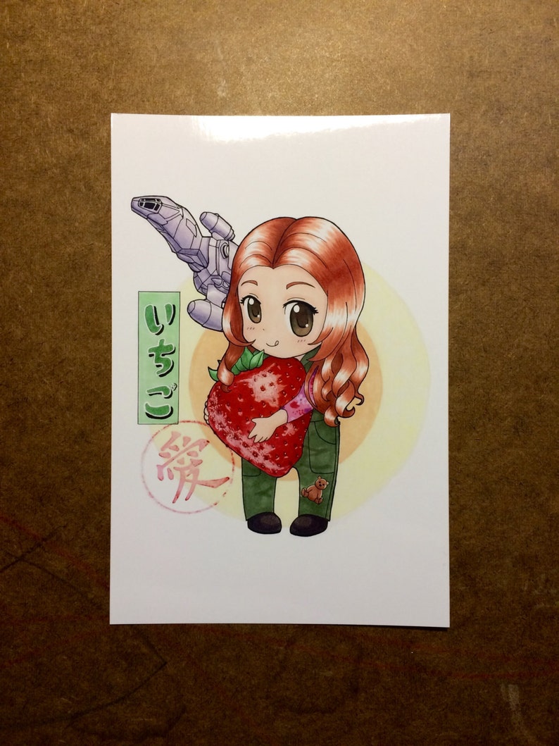 Kaylee Firefly Serenity Strawberry Love Chibi Art Print - Etsy