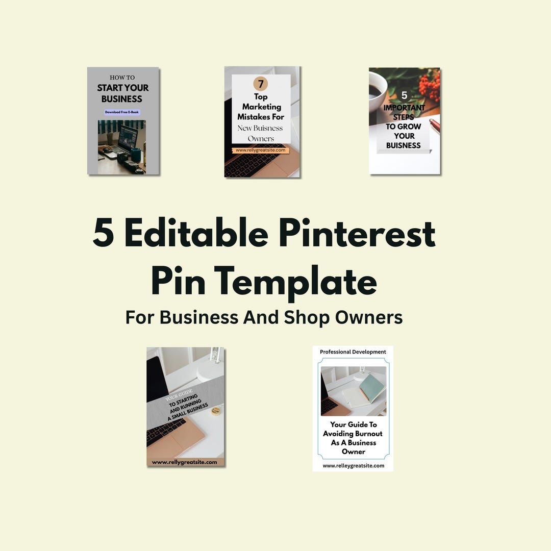 Pinterest Pin Template for Canva | Blogger Pinterest Pins | Social ...