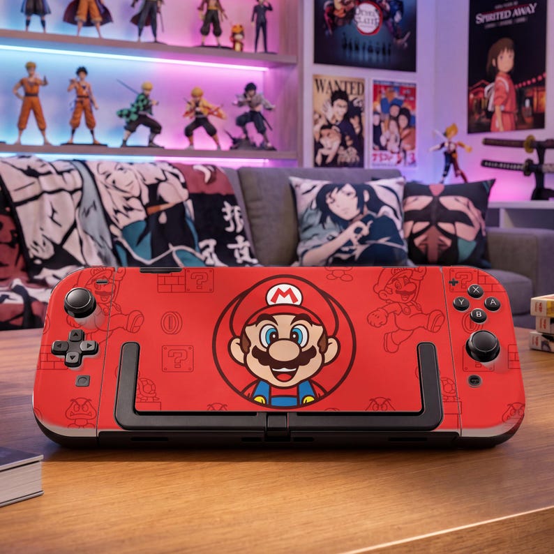 Mario Jump Goomba Turtle Question Block Outline Print Nintendo Switch 2 ...