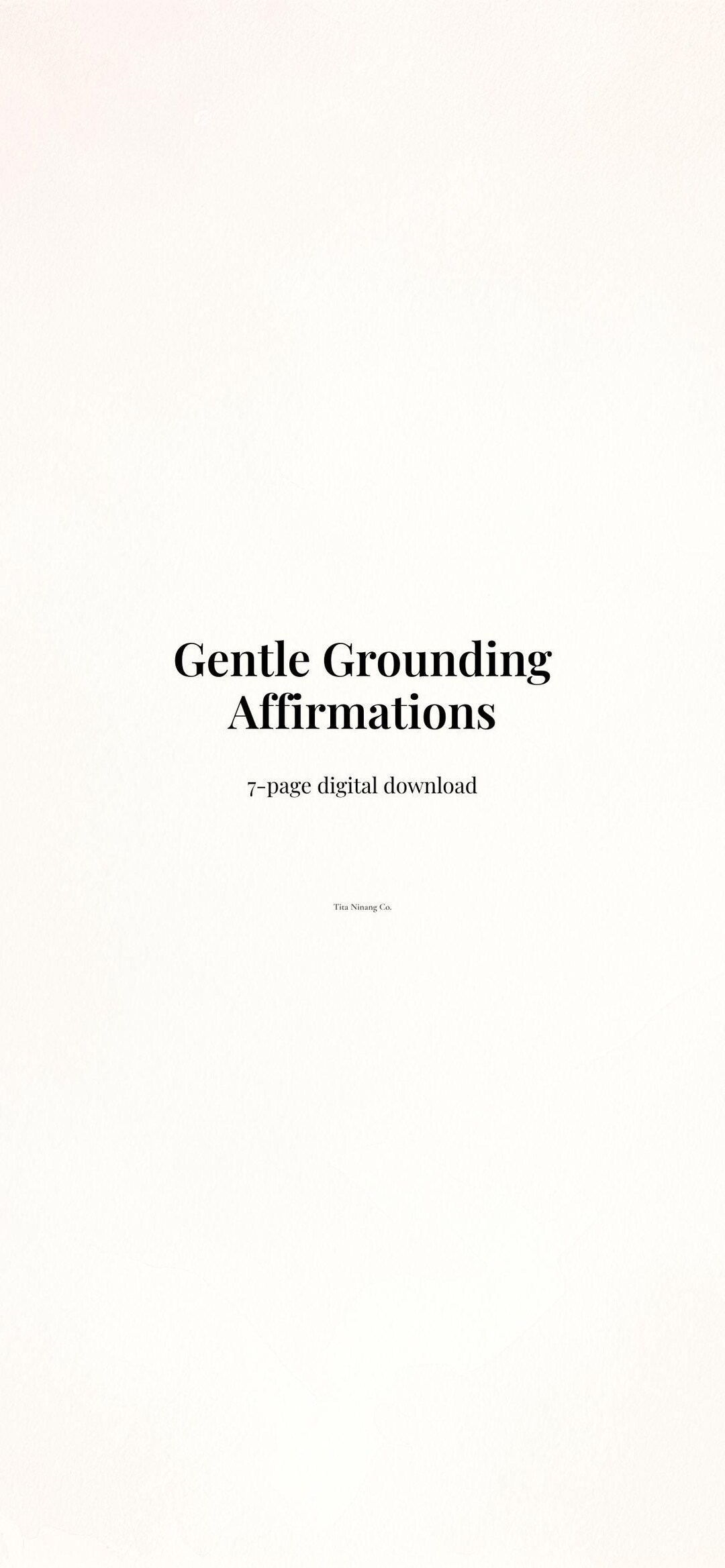 Gentle Grounding Affirmations – Printable Self-care Tool for Grounding ...