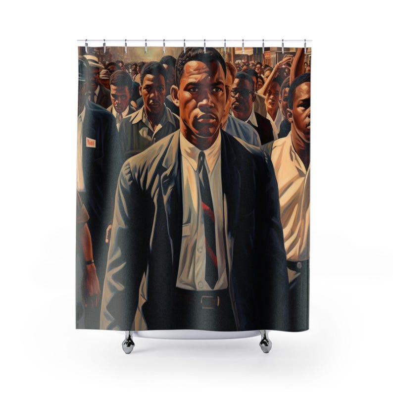 Civil Rights Movement Shower Curtain | Protest Artwork Bathroom Decor ...