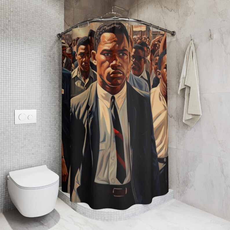 Civil Rights Movement Shower Curtain | Protest Artwork Bathroom Decor ...