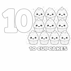 Numbers 1–10 Coloring Book for Toddlers Ages 2–4 | Printable Preschool ...