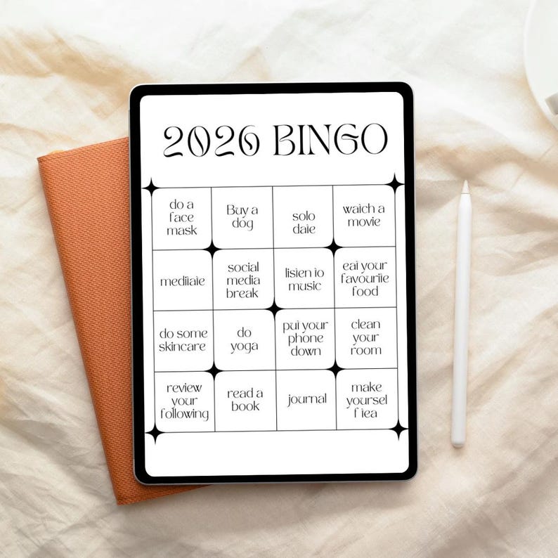 2026 Goal Bingo Card Template | Canva Editable New Year Planner | Habit ...