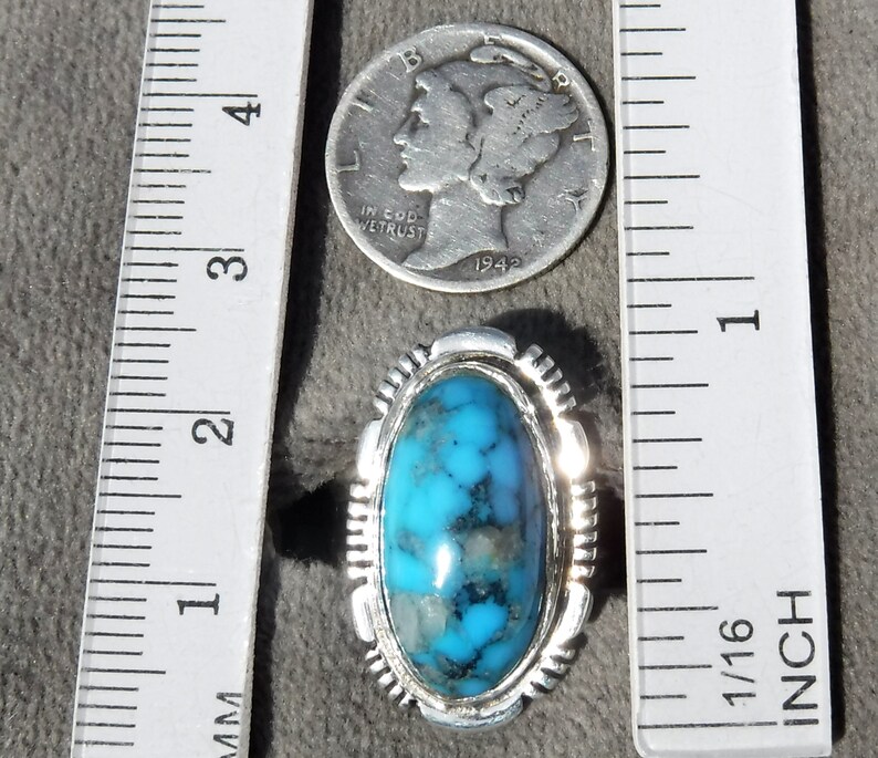 NATURAL CANDELARIA TURQUOISE Ring 1148-w | Etsy