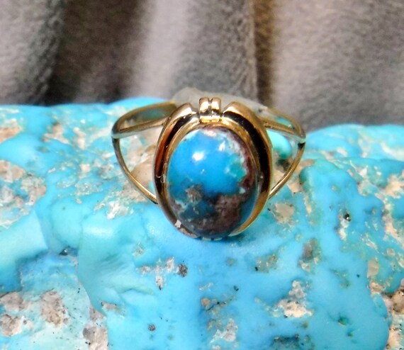 The Best of the Best Natural Bisbee Turquoise Ring in… - Gem