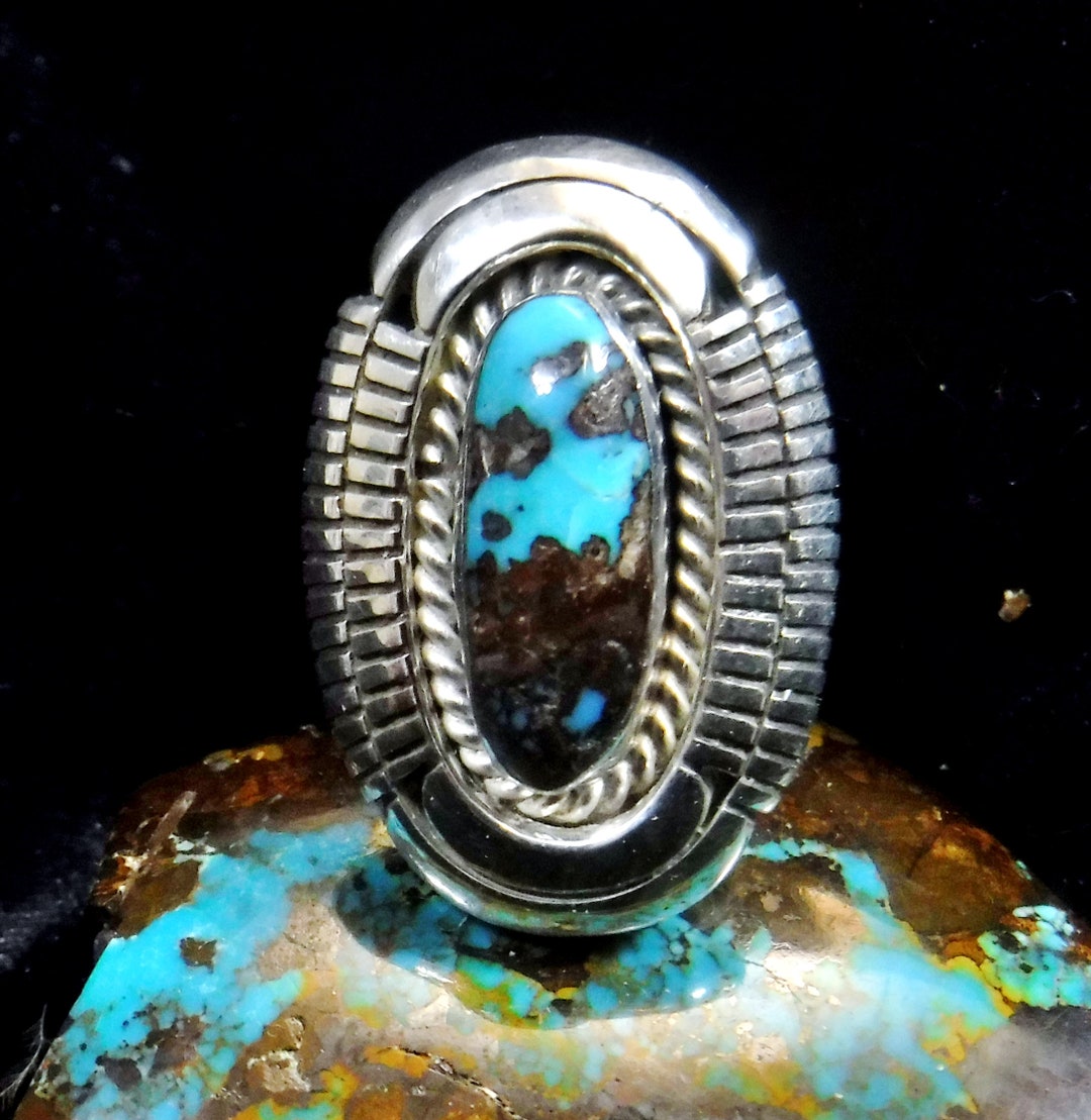 Rare Natural Bisbee Blue Turquoise Ring #1798-Y - Etsy