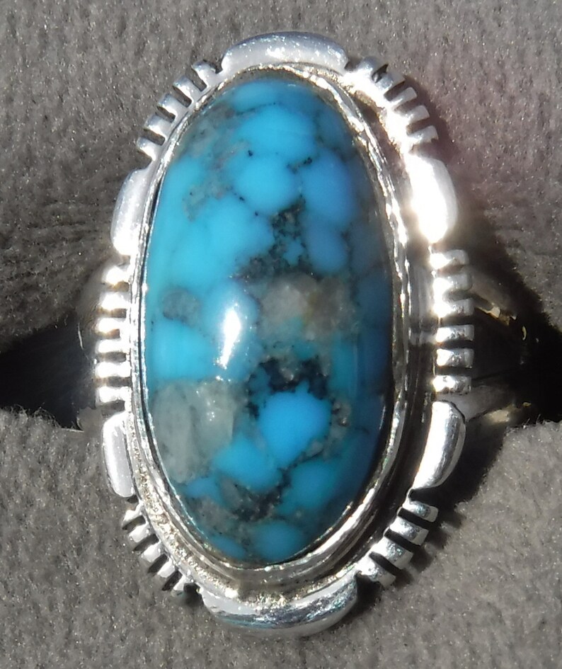 NATURAL CANDELARIA TURQUOISE Ring 1148-w | Etsy