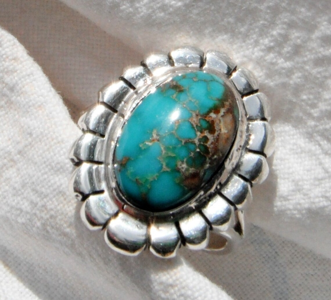 NATURAL ROYSTON TURQUOISE Ring 779 - Etsy