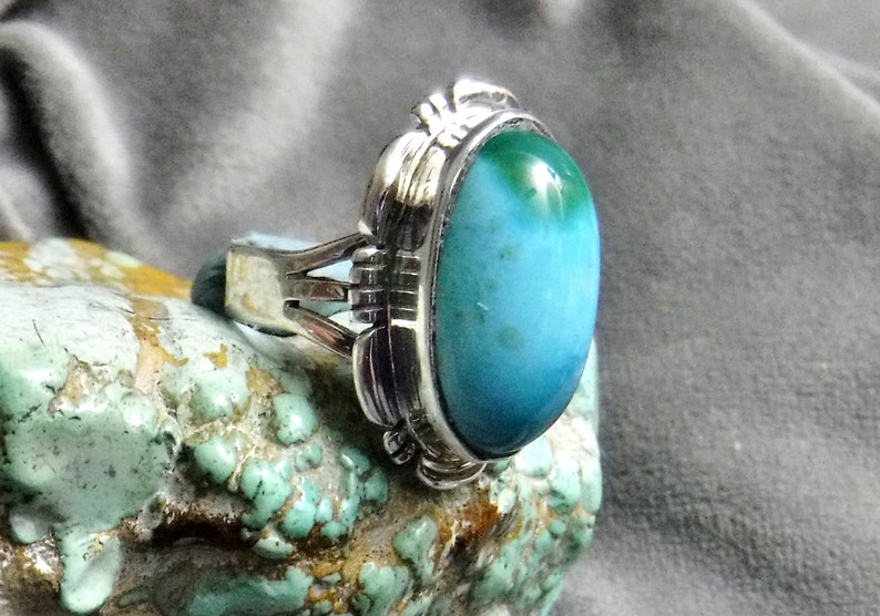Natural Gem Grade Royston Turquoise Ring 1511-bp - Etsy
