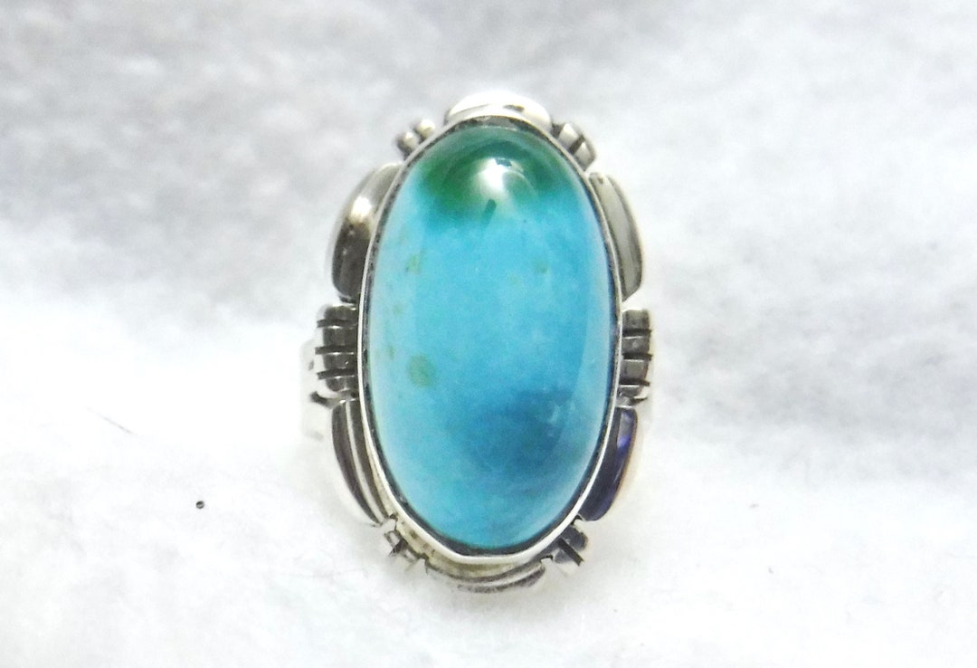 Natural Gem Grade Royston Turquoise Ring 1511-bp - Etsy
