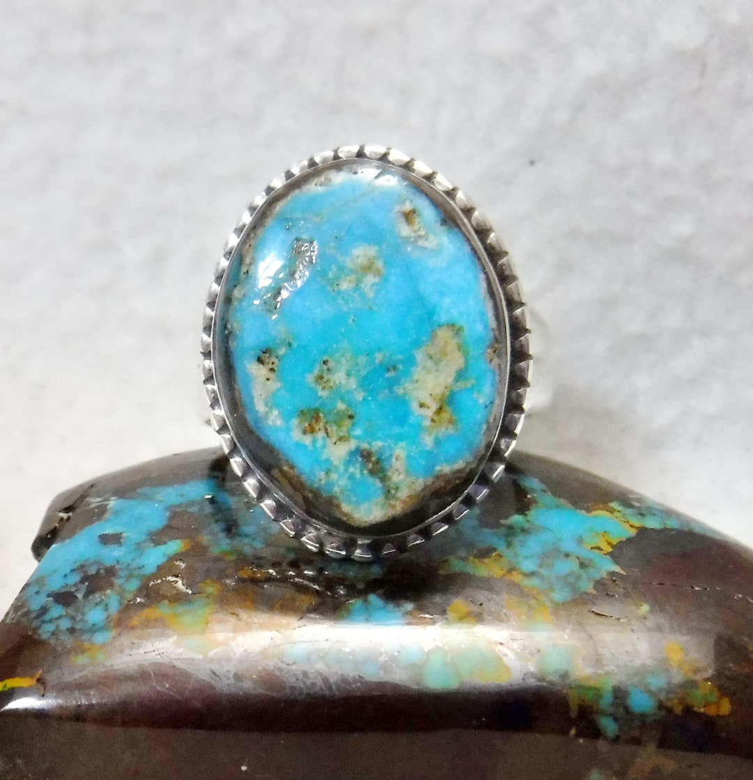 Natural Bisbee Turquoise Ring 1700-Y - Etsy