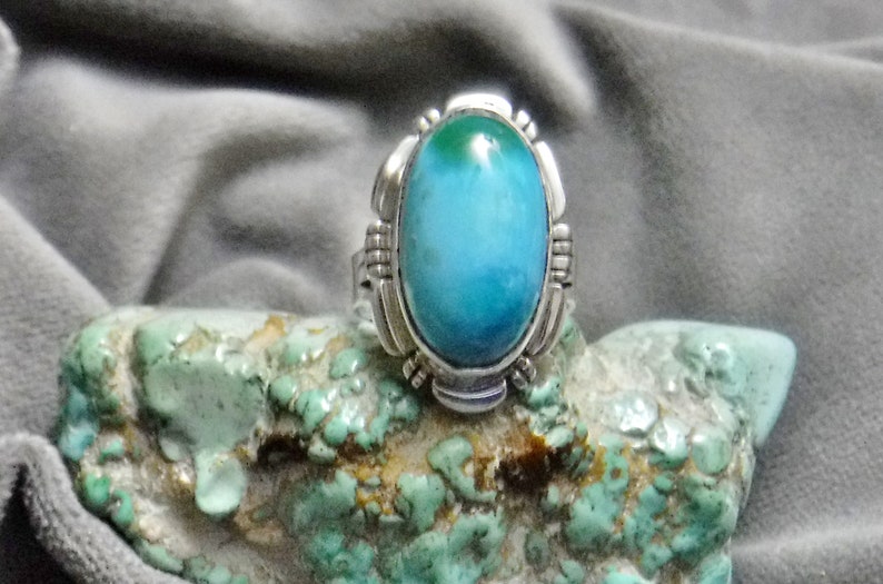 Natural Gem Grade Royston Turquoise Ring 1511-bp - Etsy