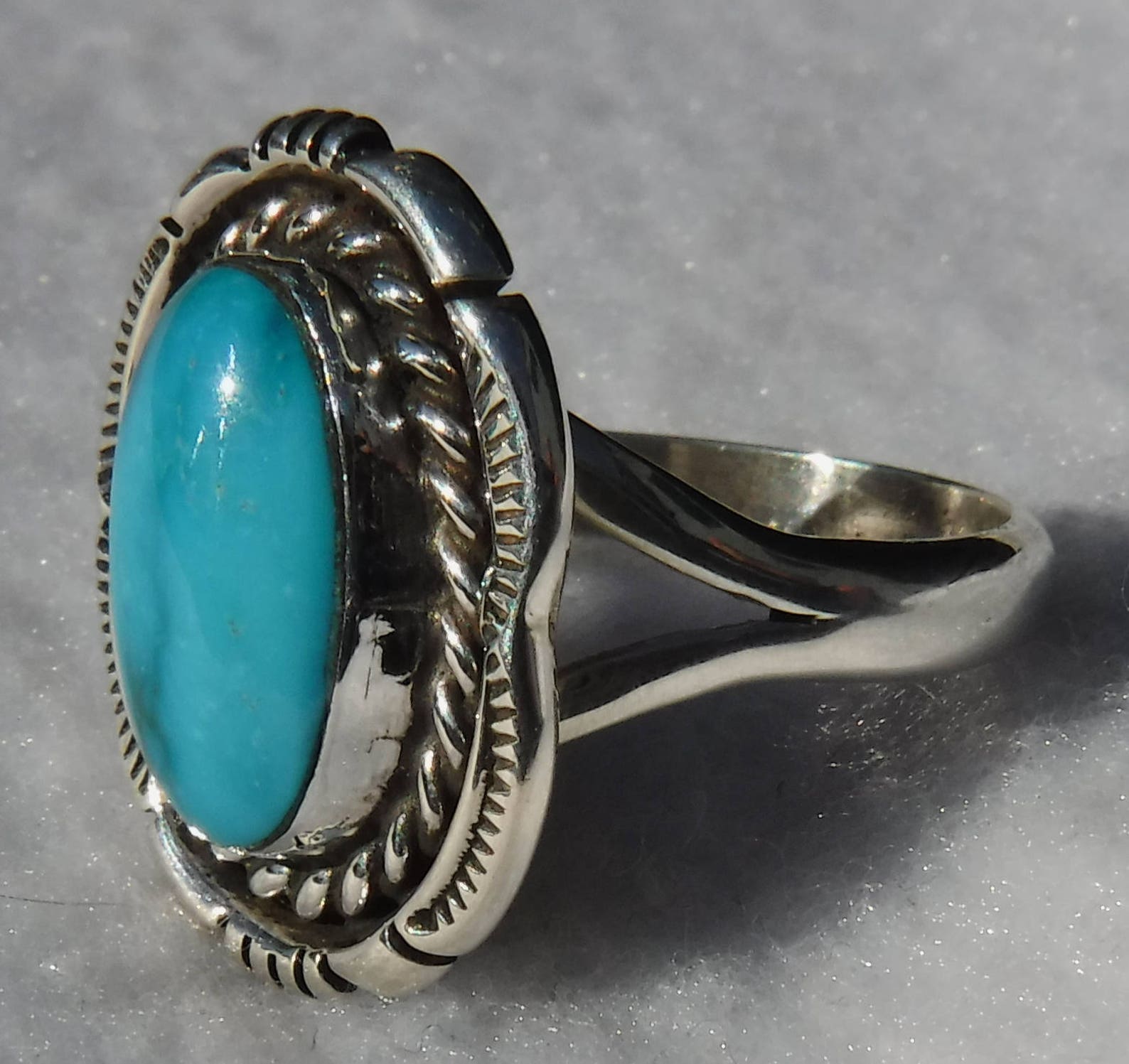 NATURAL ROYSTON TURQUOISE Ring 1132-tb | Etsy