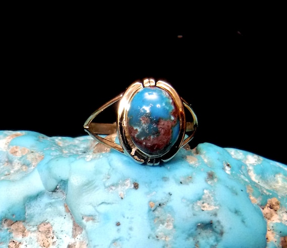 The Best of the Best Natural Bisbee Turquoise Ring in… - Gem