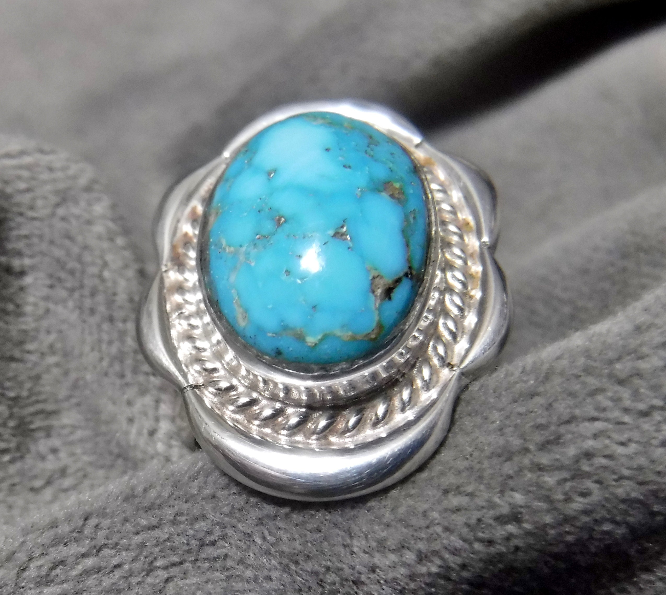 Rare Natural Candelaria Turquoise Ring 1599-Y | Etsy