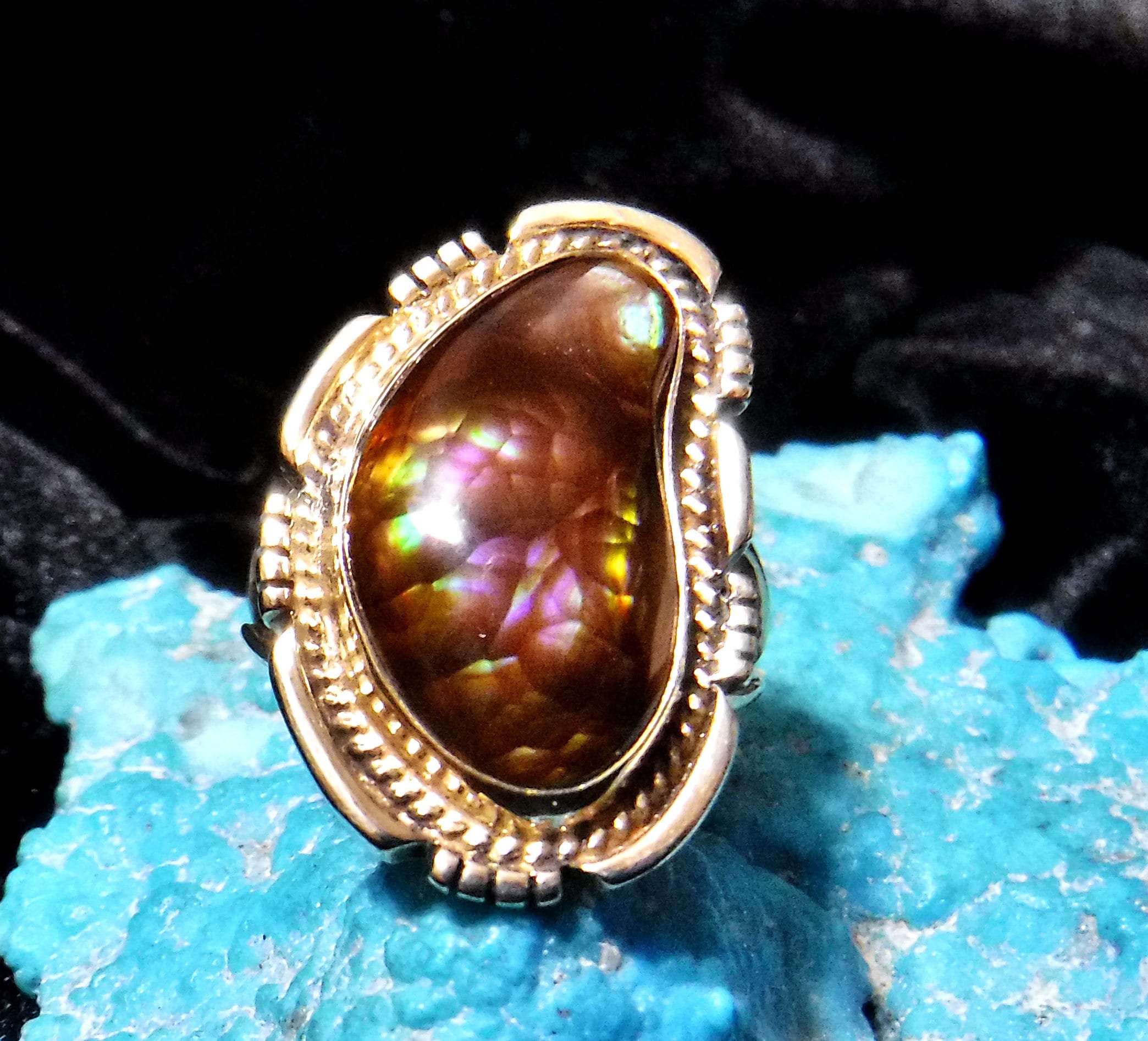 Rare Natural Fire Agate Ring in 14K Gold #1604-O - Etsy