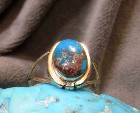 The Best of the Best Natural Bisbee Turquoise Ring in… - Gem