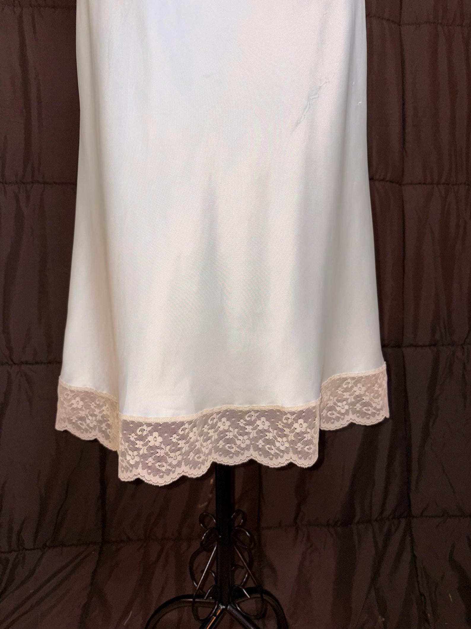 Vintage Blue Lace Trim Slip Dress | 1950s Corhan Noumair Lingerie - Etsy