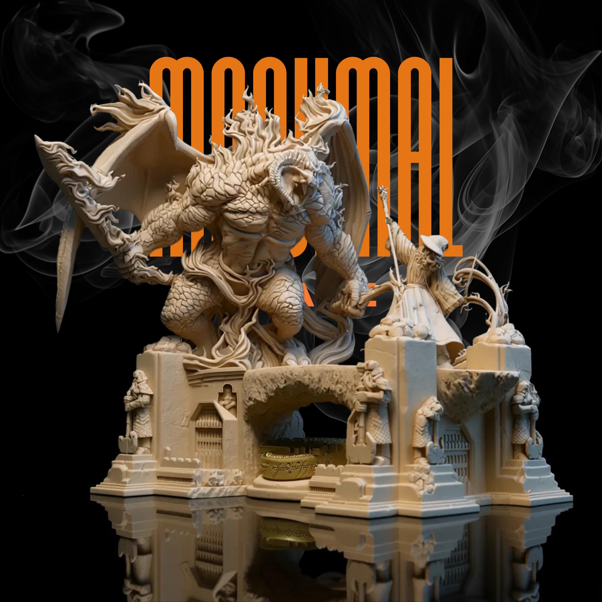 Gandalf Vs Balrog Diorama STL – Epic Bridge Battle | One Piece | X Pose ...