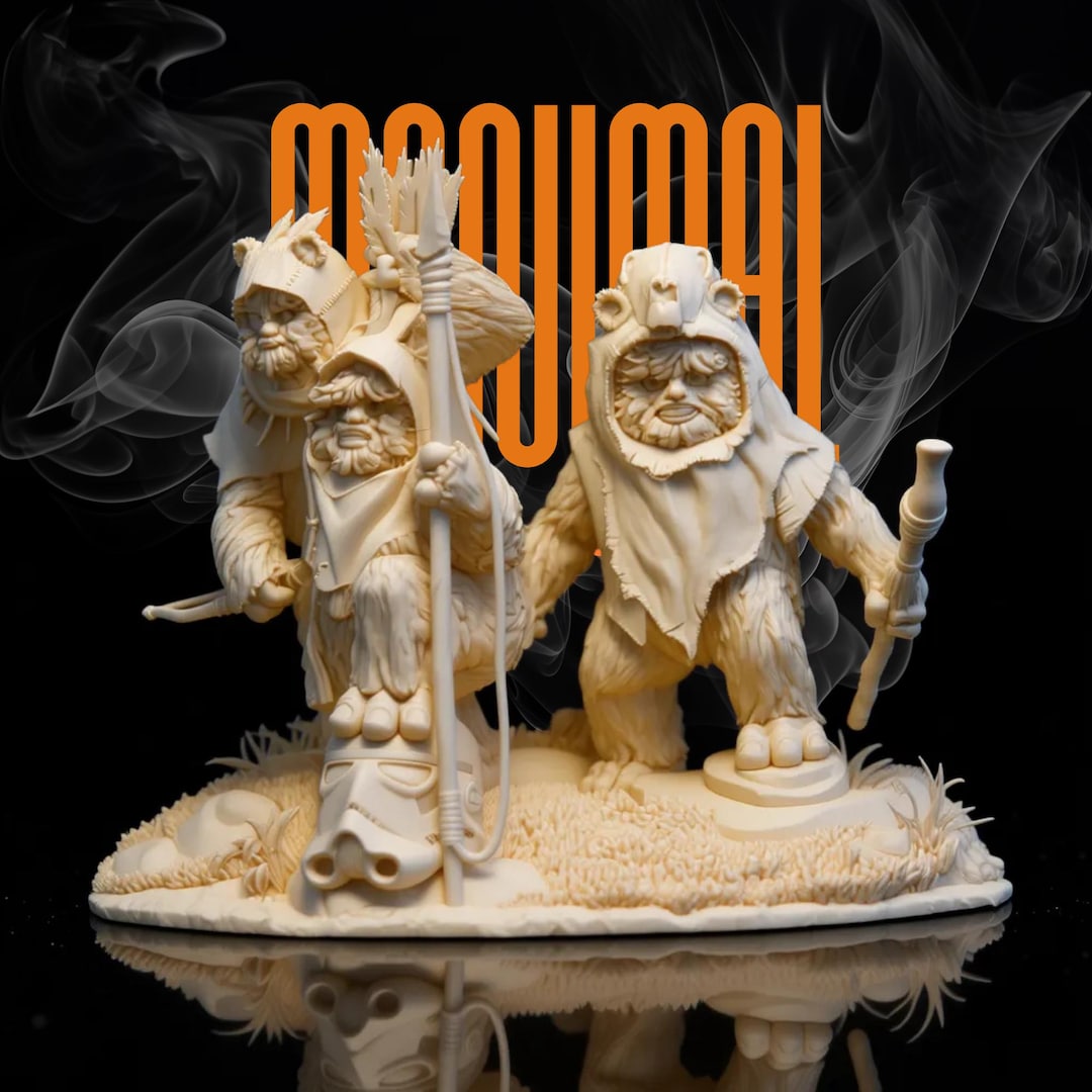 Ewoks Diorama STL | Star Wars Endor Scene Statue | 1:6 Scale ...