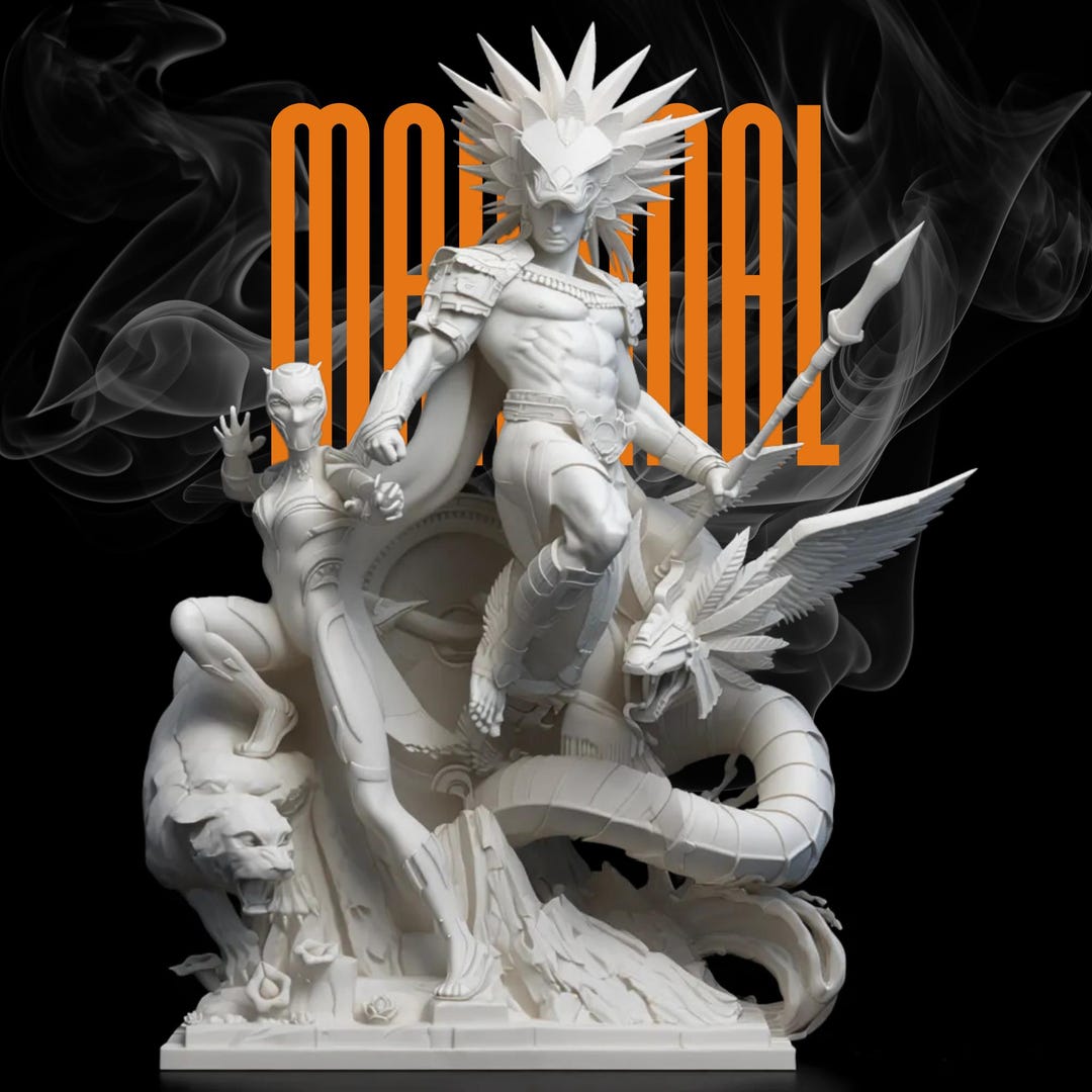 Black Panther Vs Ocean King Diorama STL – Epic X Pose 3D Print Statue ...