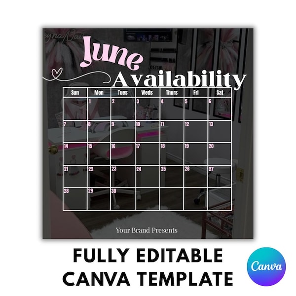 Small June Calendar - Etsy