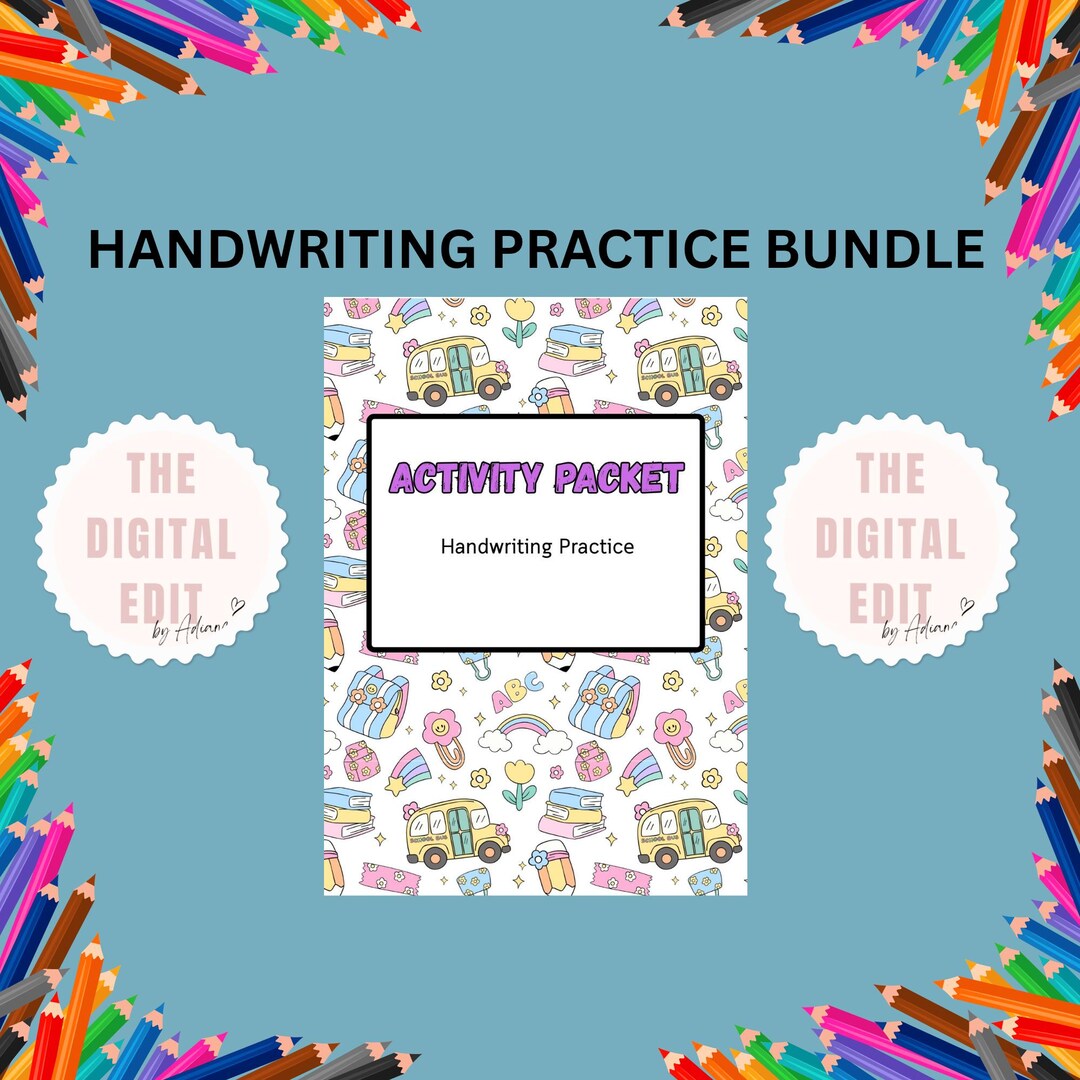 Handwriting Practice Worksheets Bundle | Alphabet Tracing Sheets | Kids ...