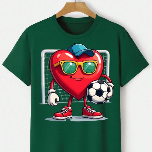 Football Heart SVG PNG – Cute Soccer Heart Design – Cartoon Football ...