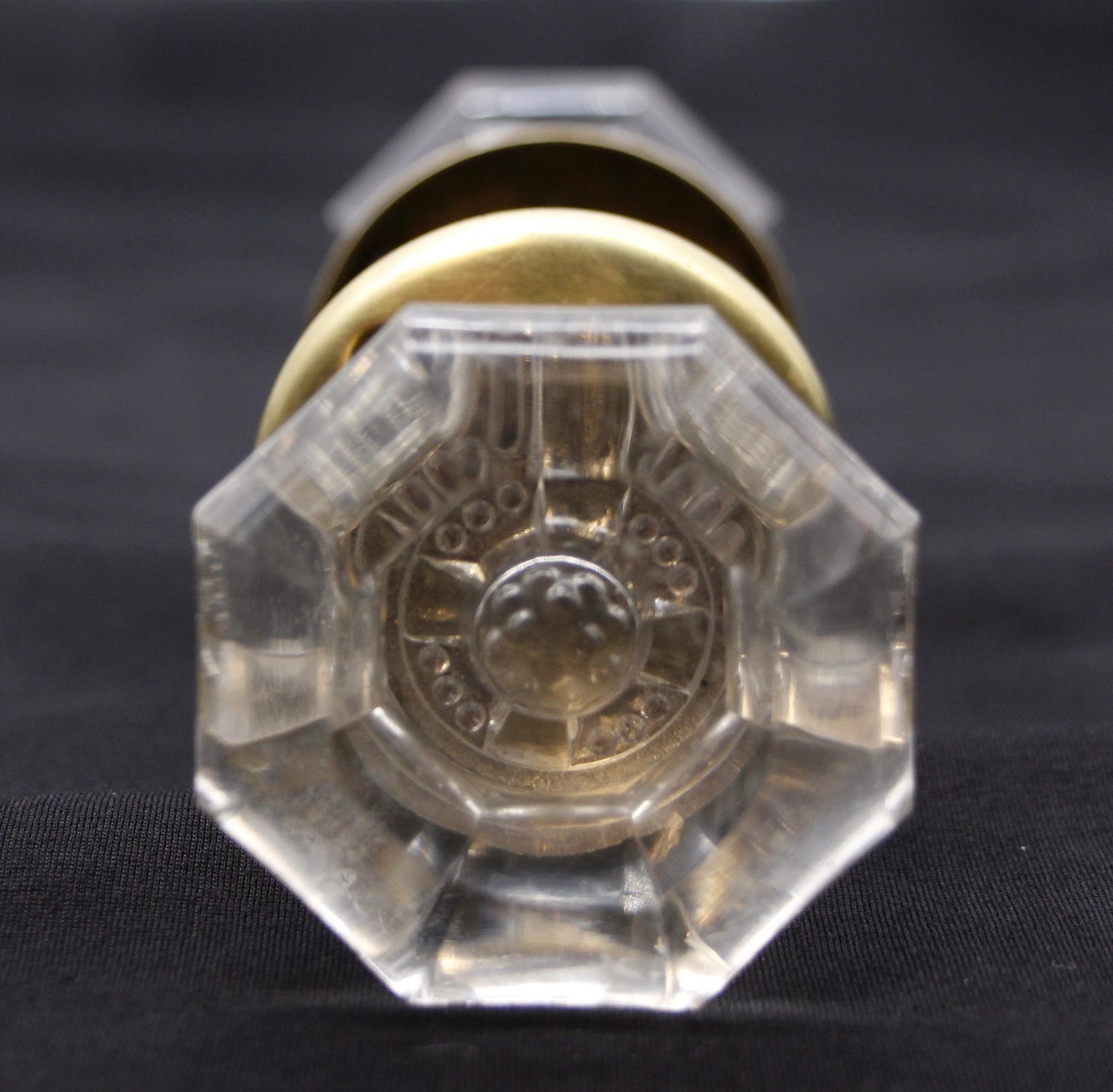 Vintage Concave Center Clear Glass Octagon Passage Door Knob Set - Etsy