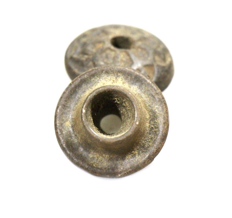 Pair of Victorian 4 Fold Cast Iron 1 In. Round Drawer Cabinet Knobs - Etsy