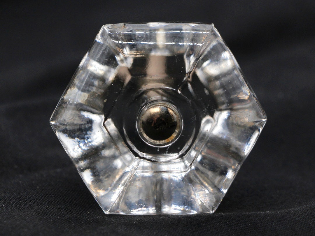 1.75 In. Vintage Hexagon Glass Drawer Cabinet Knob - Etsy