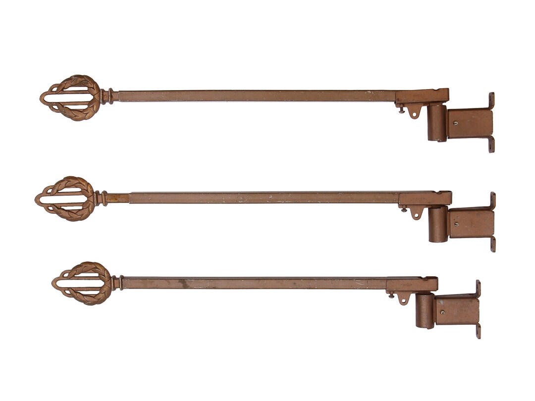 Set of 3 Kirsch Steel Window Swing Arm Curtain Drape Holders - Etsy