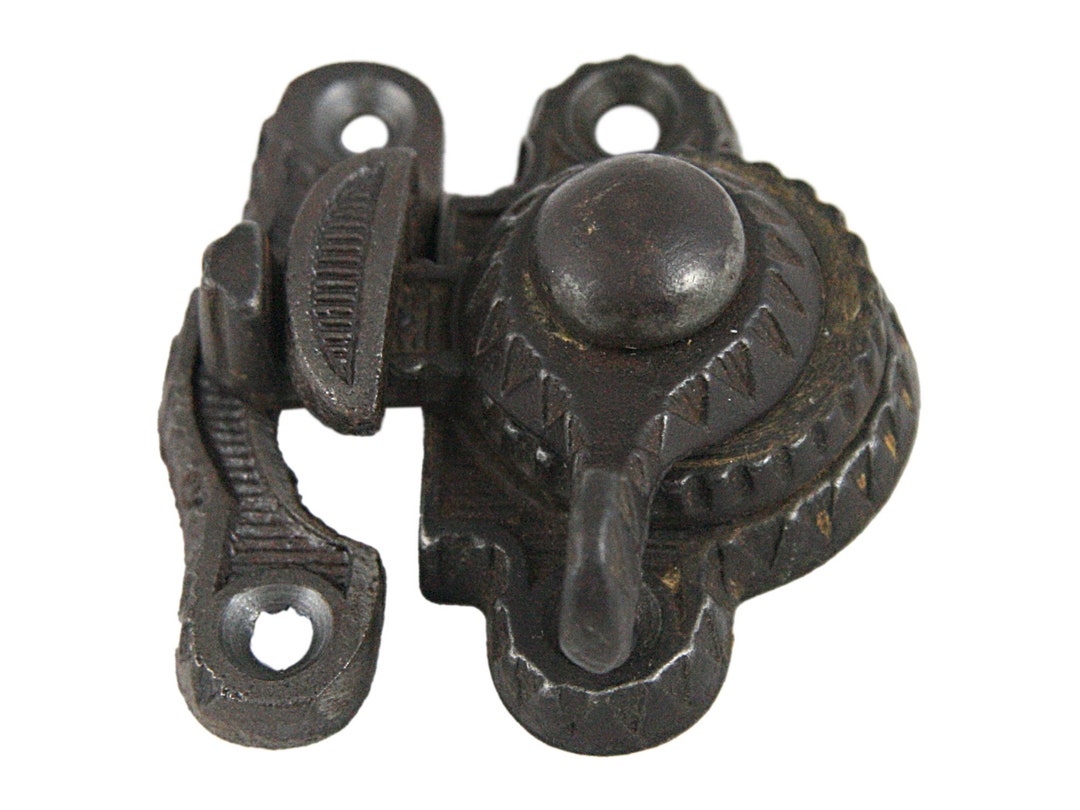 Antique Victorian Black Cast Iron Window Lock Latch - Etsy