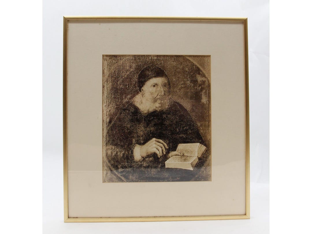 Richard Mather Brass Framed Portrait Print - Etsy