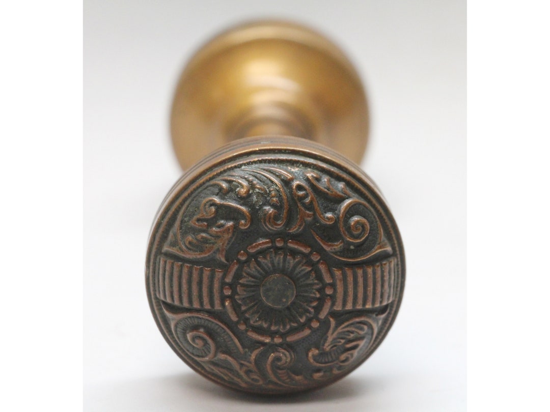 Pair of Antique 1890s Bronze Penn Portulaca Passage Door Knobs - Etsy