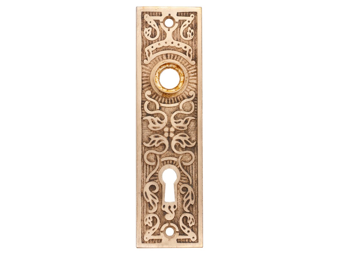 Polished Bronze Antique Aesthetic Keyhole 5.375 In. Door Back Plate - Etsy