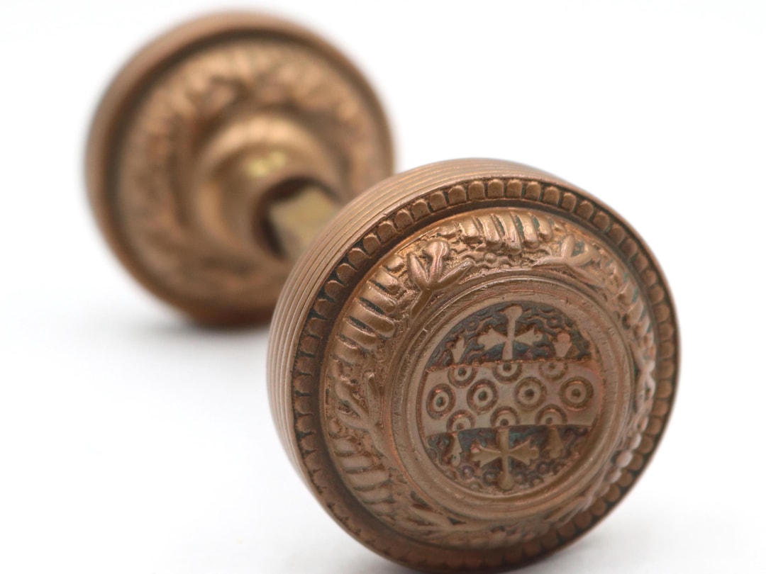 Pair of 1880s Reading Windsor Brass Entry Door Knobs - Etsy