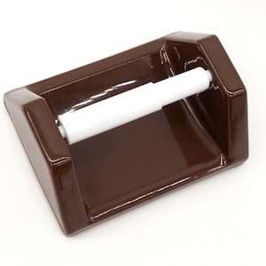 Olde New Flush Mount Brown Ceramic Toilet Paper Holder - Etsy