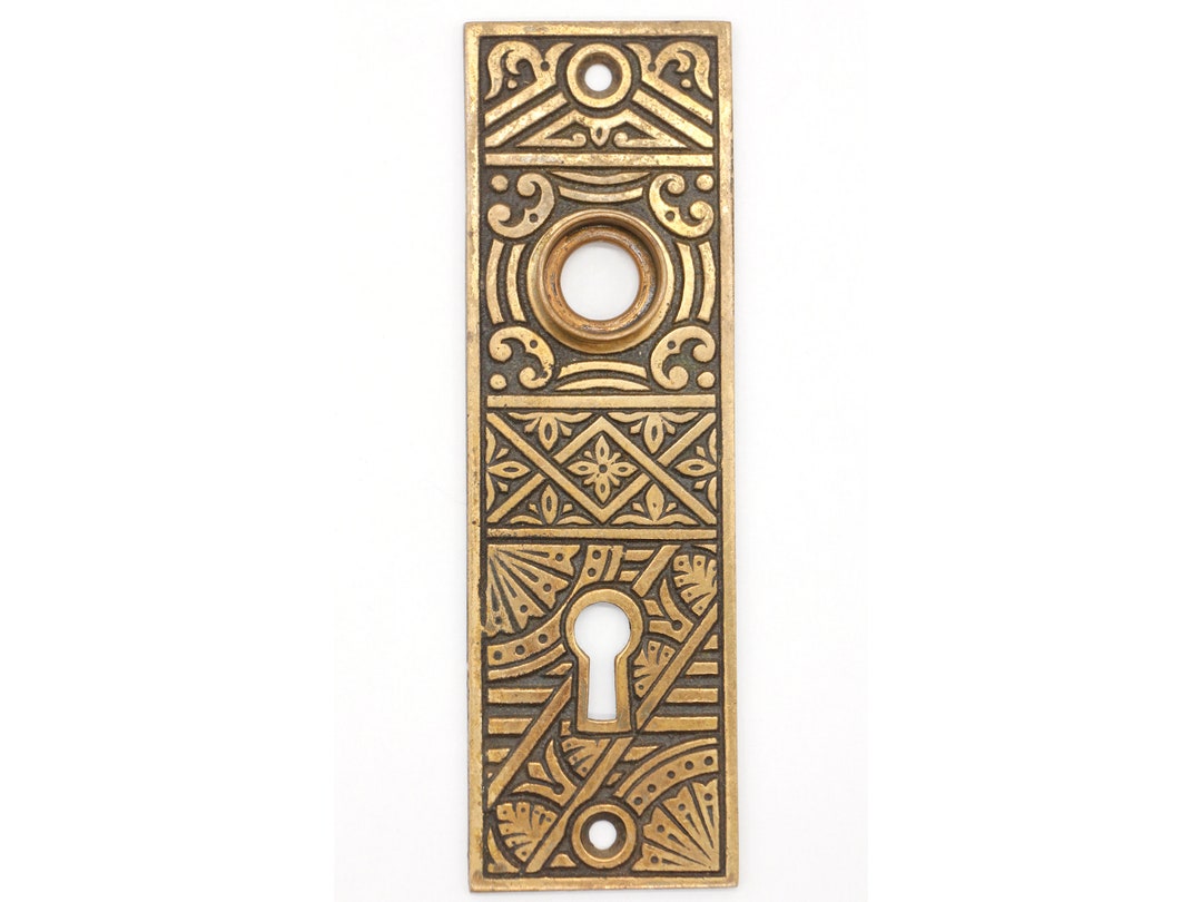 Solid Bronze 5.25 In. Aesthetic Keyhole Door Back Plate - Etsy