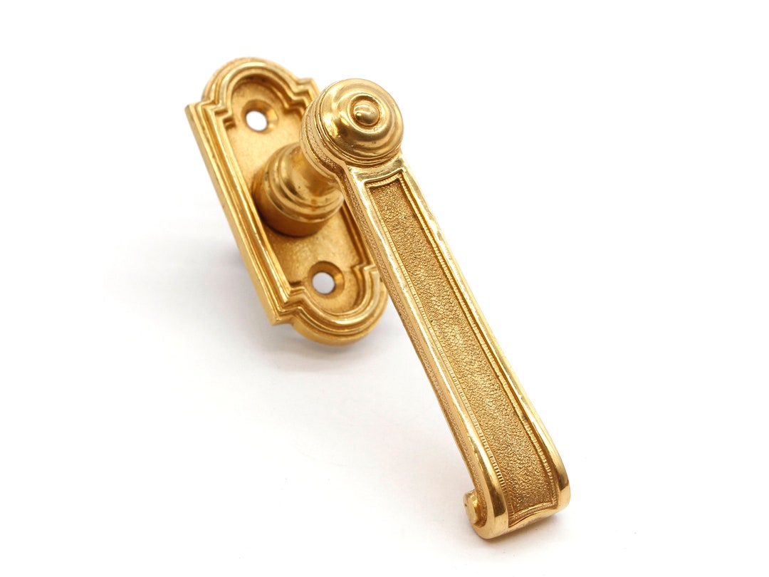 French Gilded Brass Dummy Lever Door Handle Set - Etsy