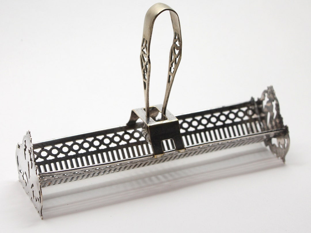 Vintage Silver Sugar Cube Tray With Tongs - Etsy