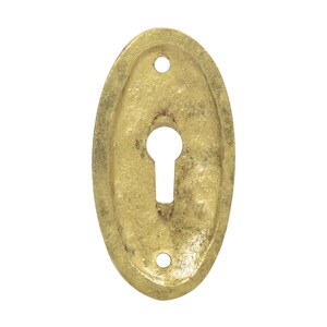 Olde New Solid Brass Oval Beaded Door Keyhole Cover - Etsy
