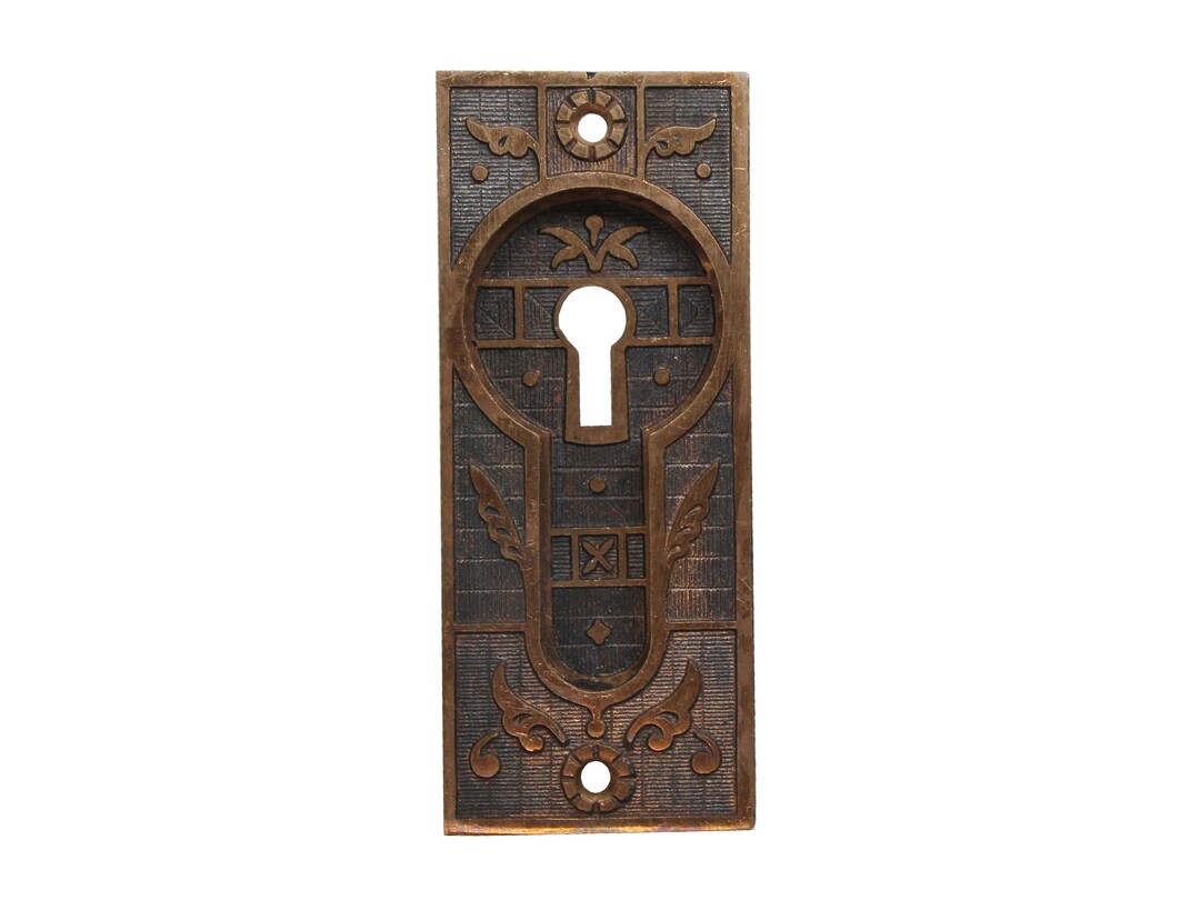 Antique Bronze Keyhole Aesthetic Pocket Door Plate - Etsy