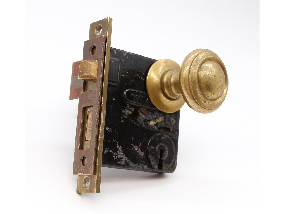 Antique Norwalk Concentric Brass Passage Door Knob Set - Etsy