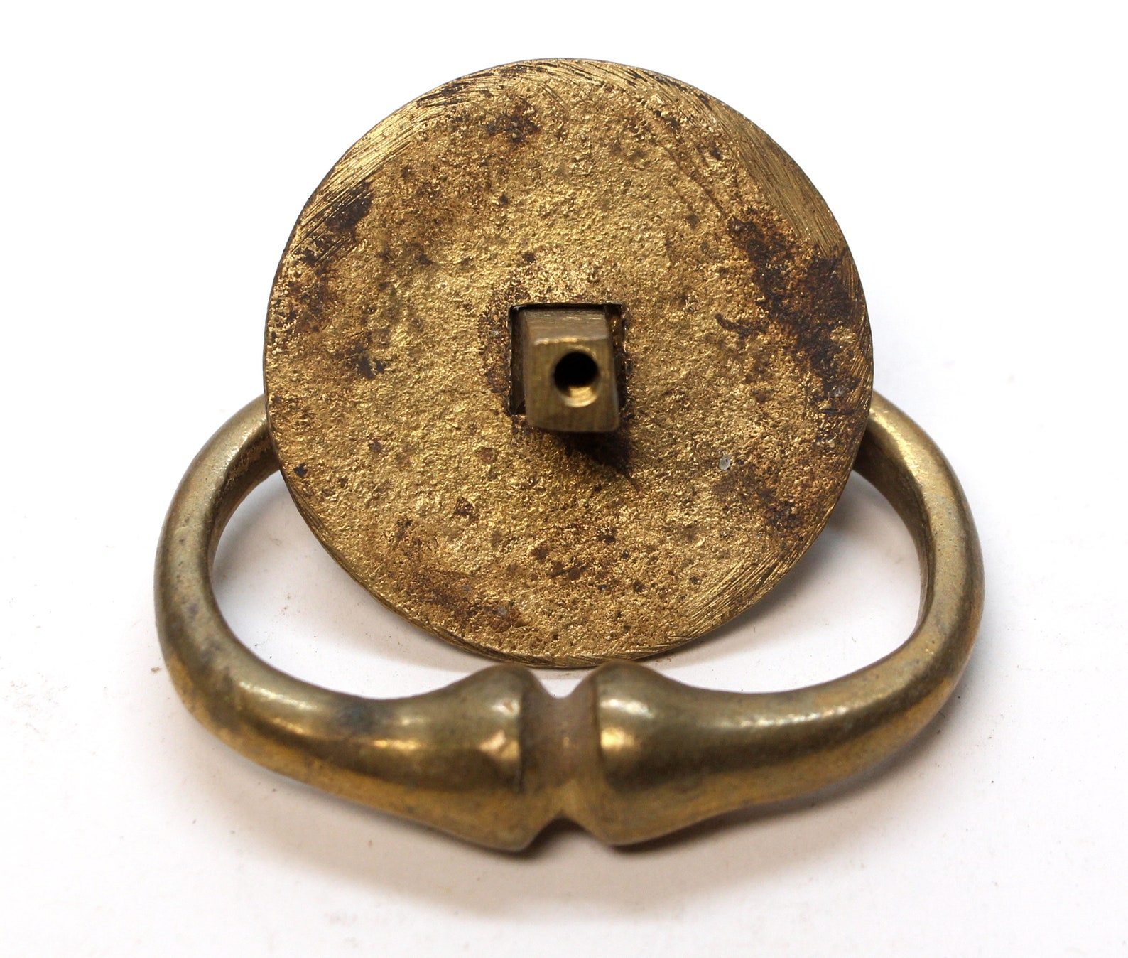 Traditional Brass Drawer Ring Pull With Rosette - Etsy