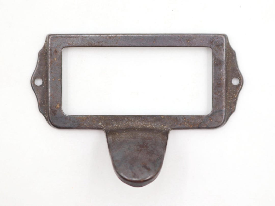 Brass Filing Cabinet Label Holder Drawer Pull - Etsy